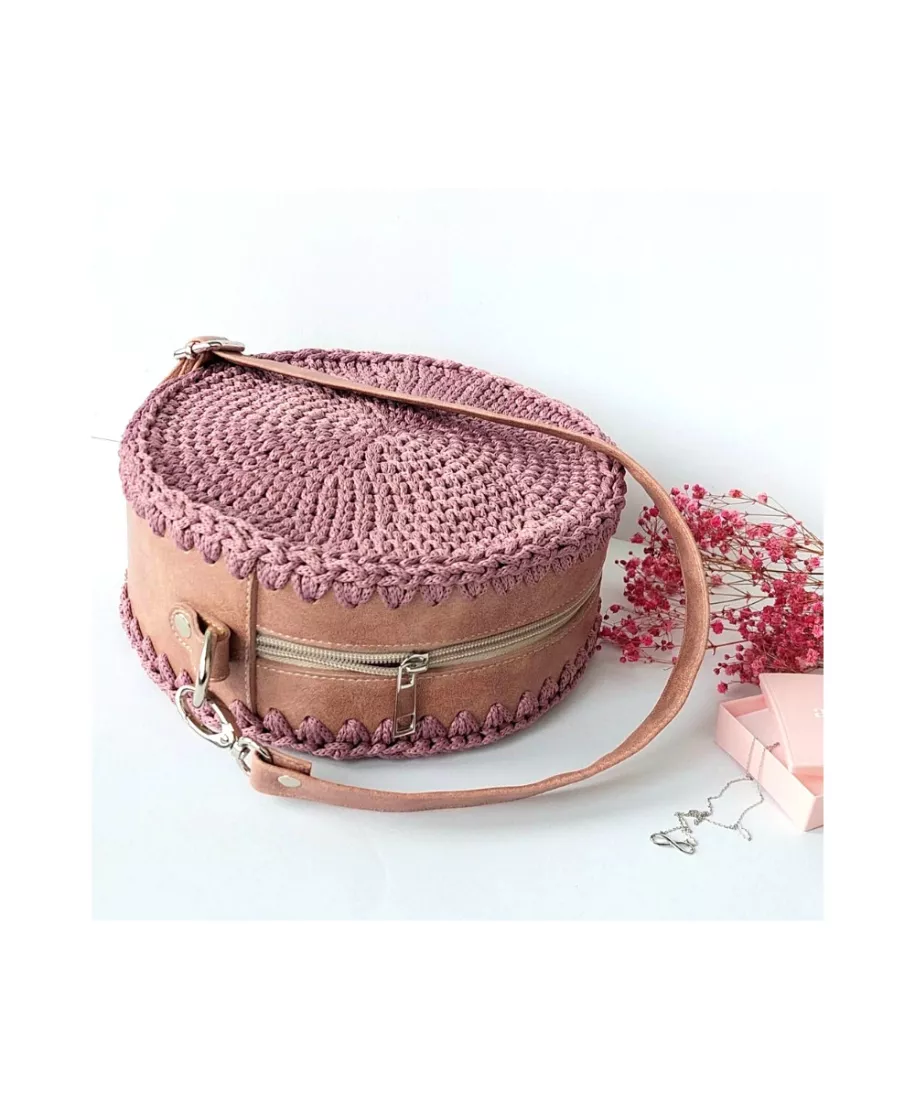 Häkelset für Tasche Barbara small in creme mit Soft Cord Garn